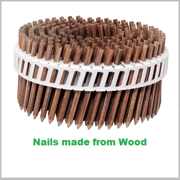 Wooden Coil Nails 50mm Lignoloc Timber Nails made from Wood