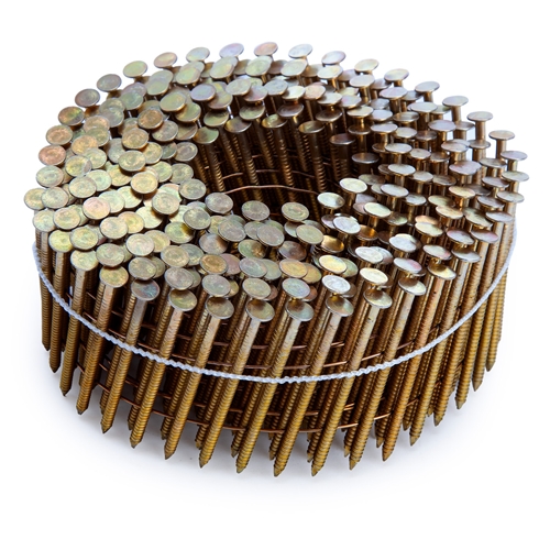 2.1 x 32mm ring shank galvanised coil nails flat |To Fit Coil Nailer